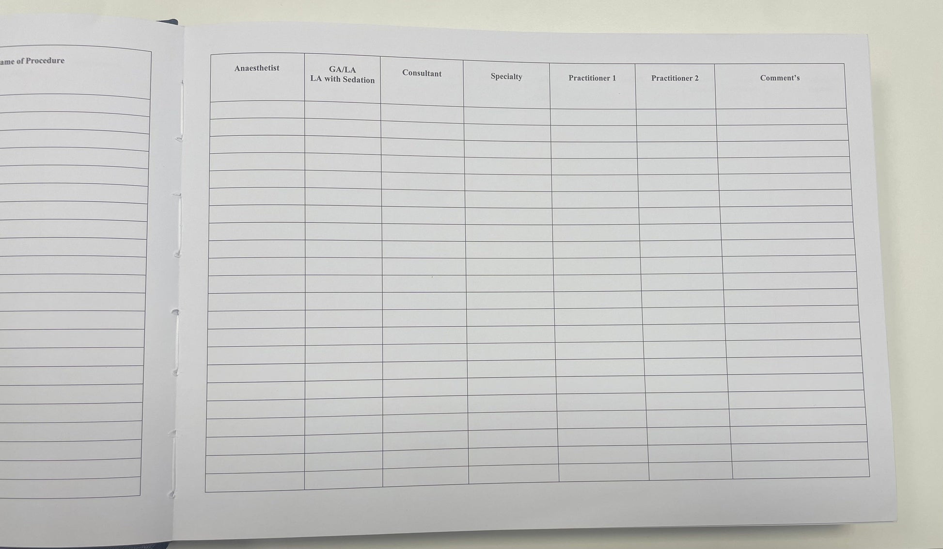 Operating Theatre Register