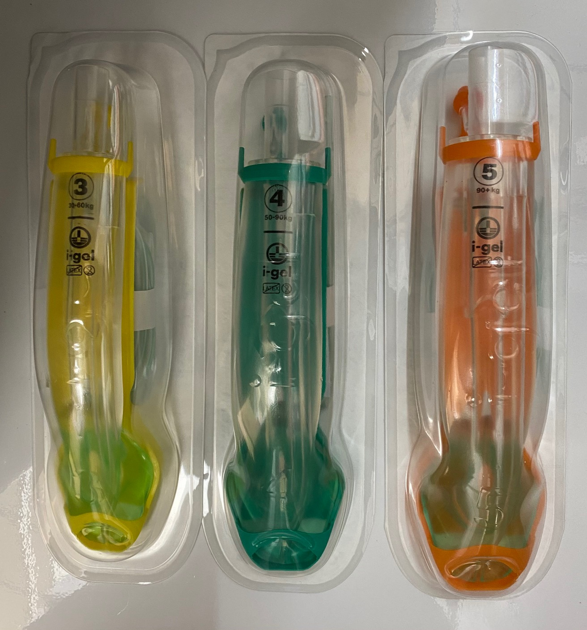 Intersurgical i-Gel Airway Resus O2 Pack, All 3 sizes 3, 4 & 5 Pack